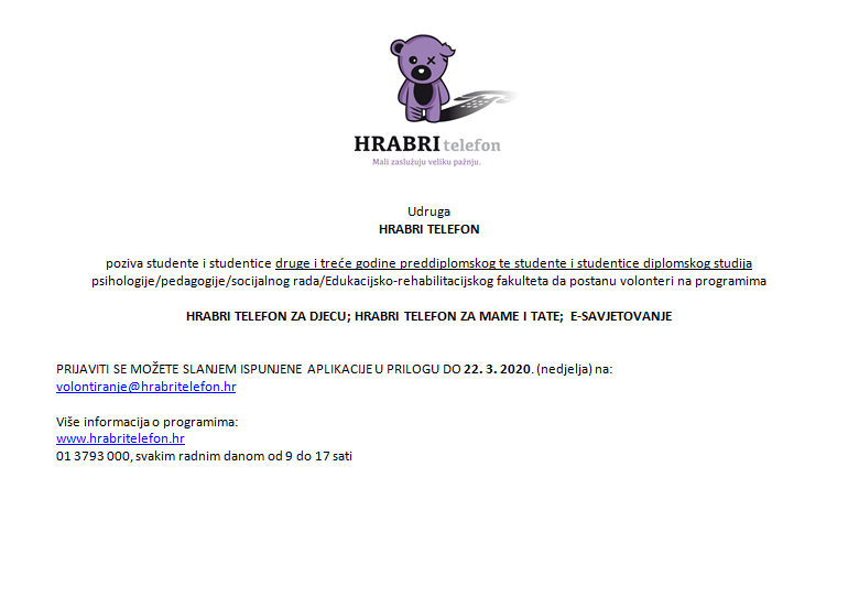 Hrabri telefon u potrazi za novim volonterima
